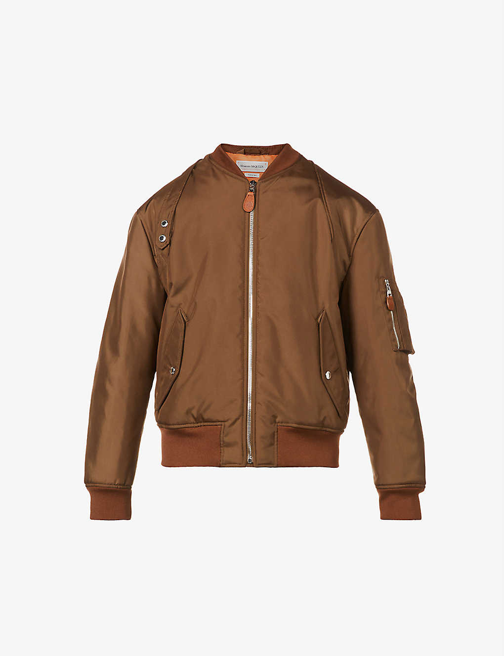 ALEXANDER MCQUEEN Amq Harness Bomber Jacket in CEDAR | Endource
