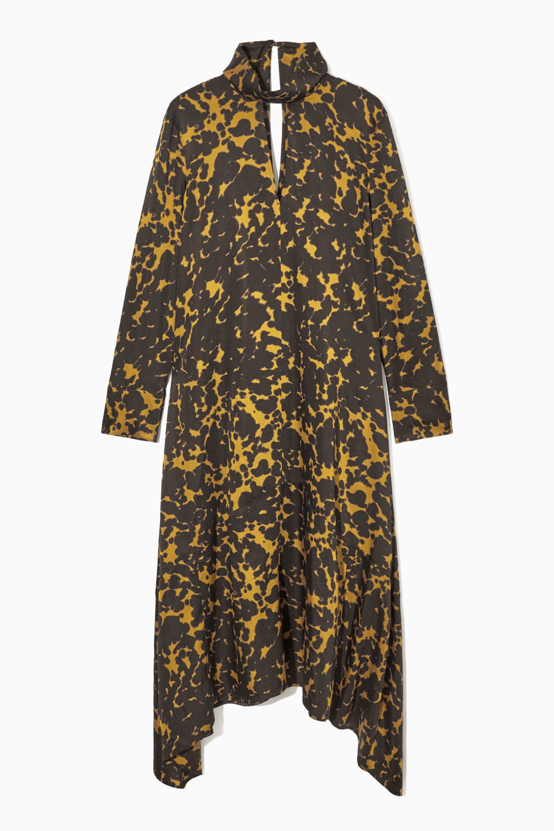COS Asymmetric Tortoiseshell-Print Dress | endource