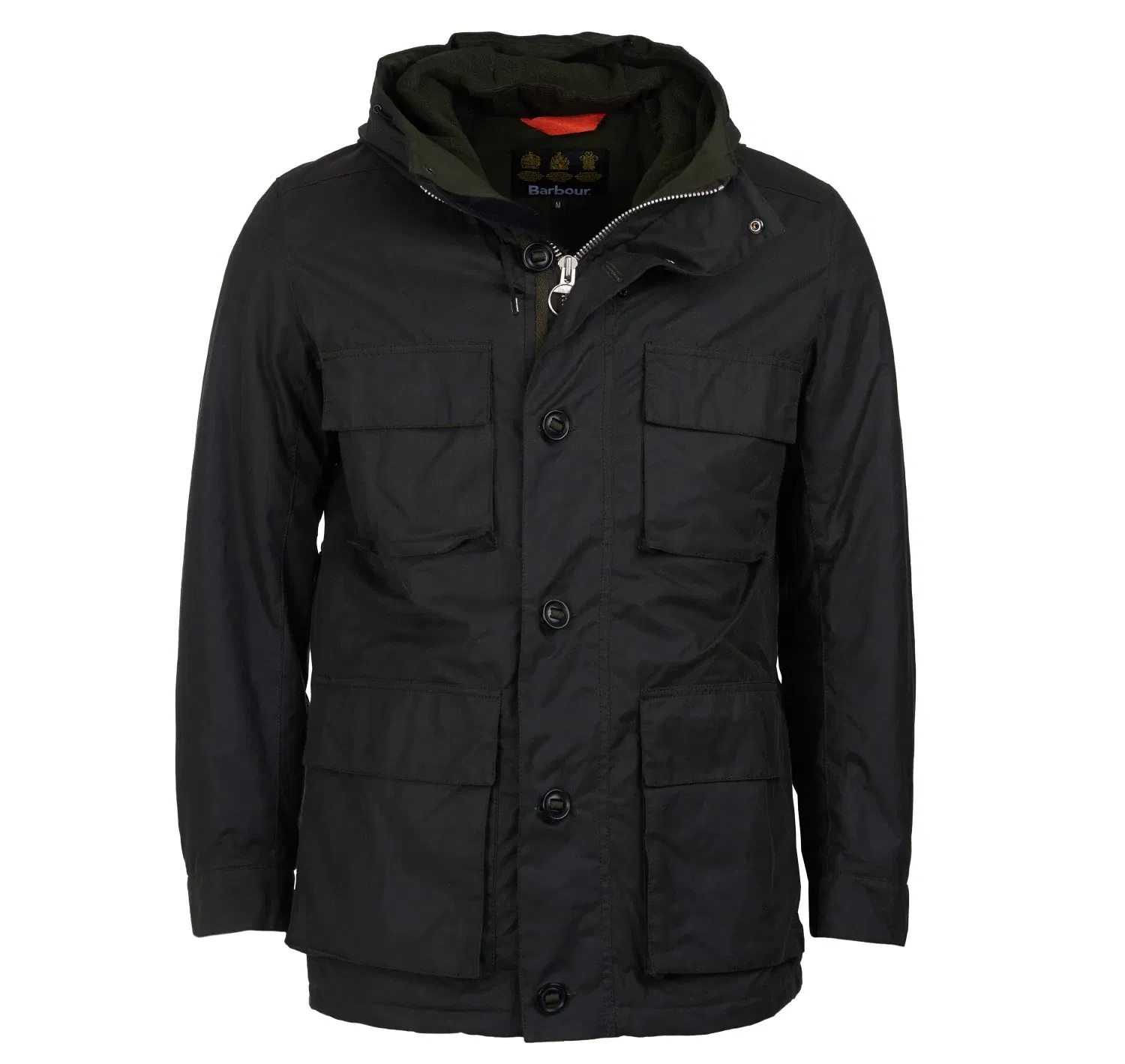 BARBOUR Genoa Waxed Cotton Jacket in Black | endource