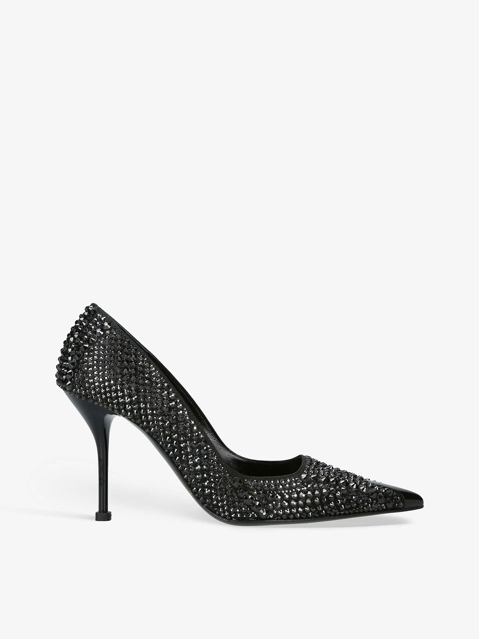 ALEXANDER MCQUEEN Rhinestone-Embellished Pointed-Toe Woven Heeled ...