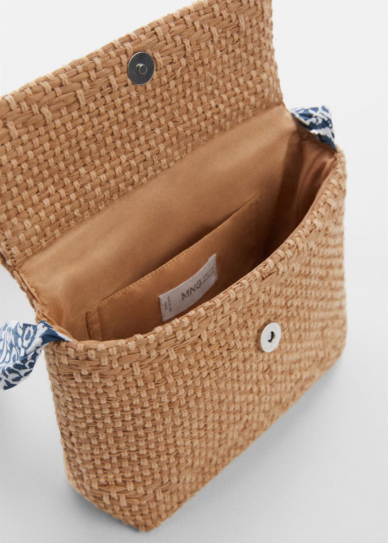 MANGO Raffia Bag in Sand | endource