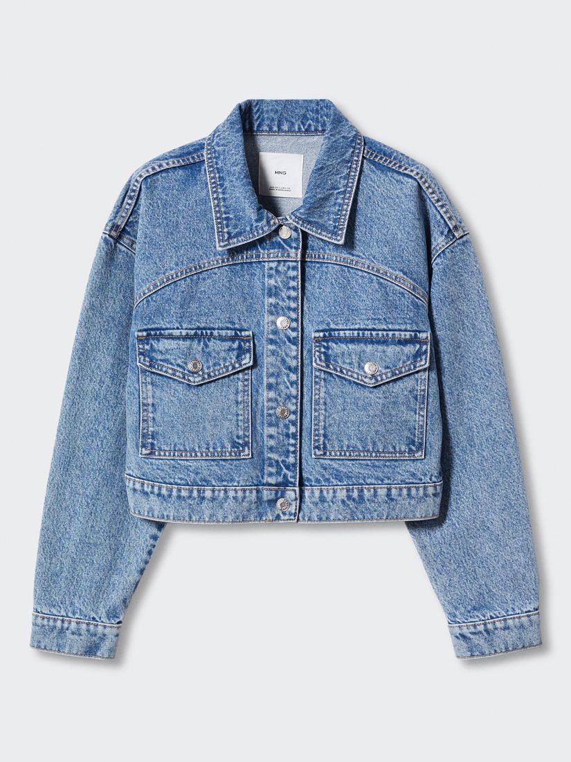 MANGO Angie Denim Jacket in Blue | Endource