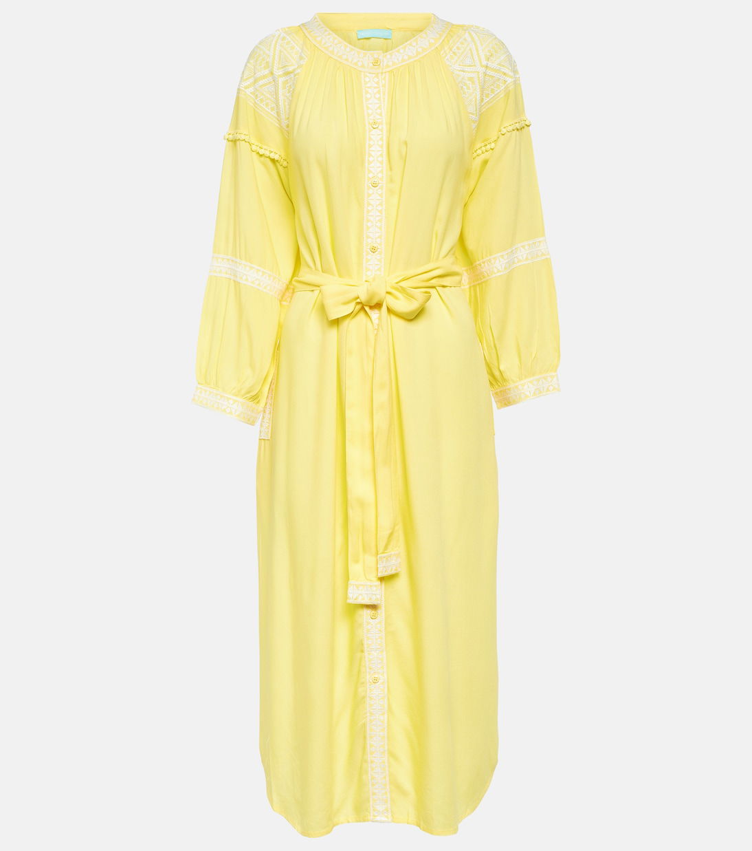 MELISSA ODABASH Ally Embroidered Midi Dress | endource