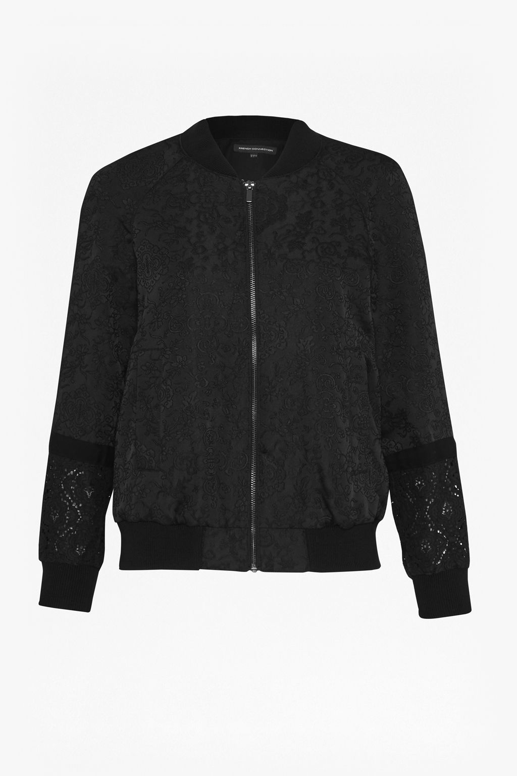 FRENCH CONNECTION Francisco Lace Jacquard Bomber Jacket | endource