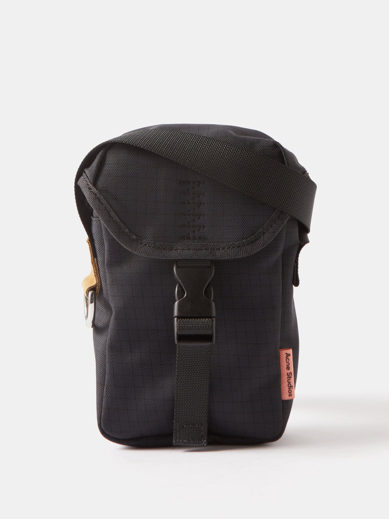 ACNE STUDIOS Adyen Mini Ripstop Cross-Body Bag in Black | endource