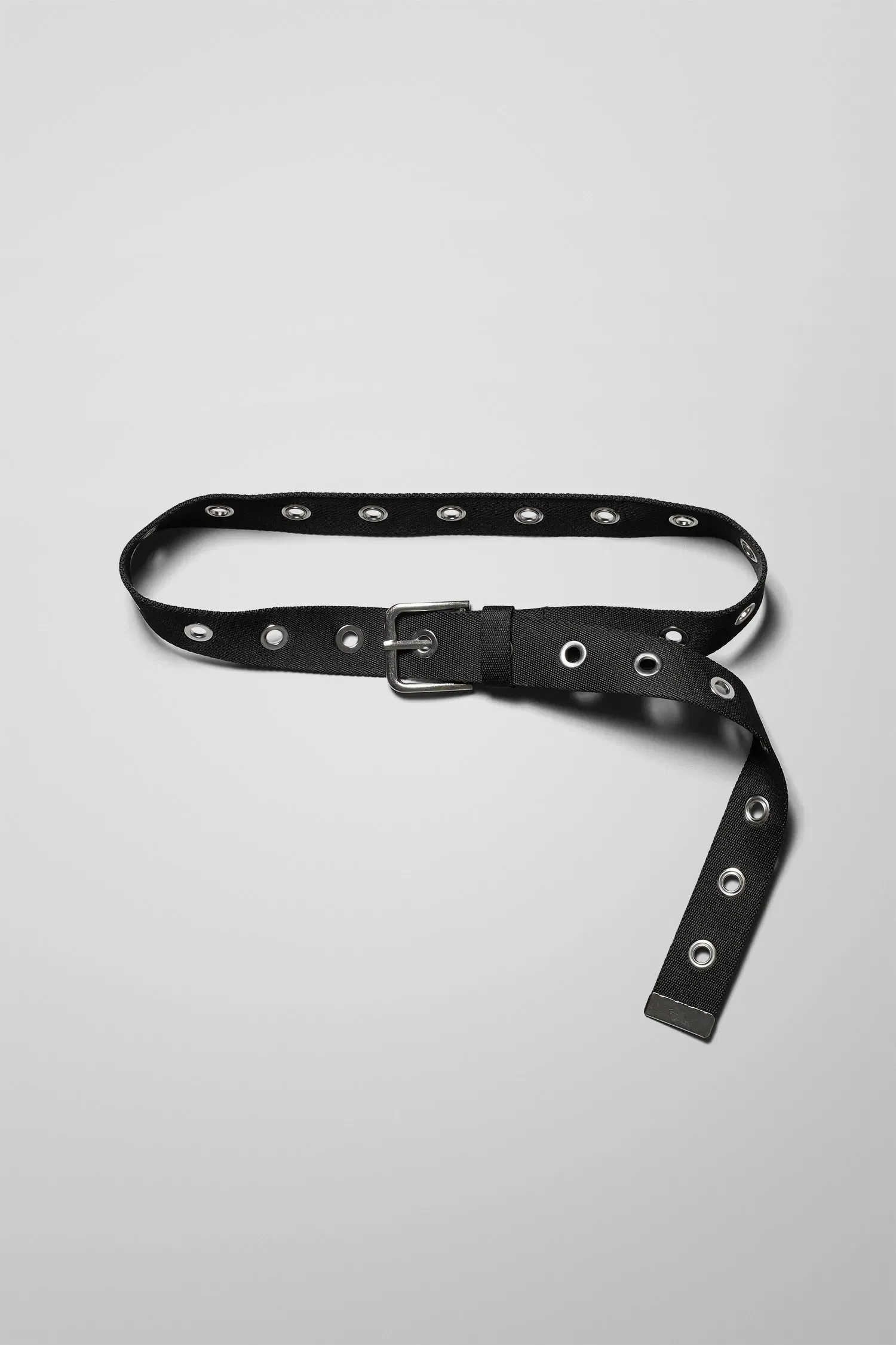 WEEKDAY Julia Webbing Belt in Black | Endource