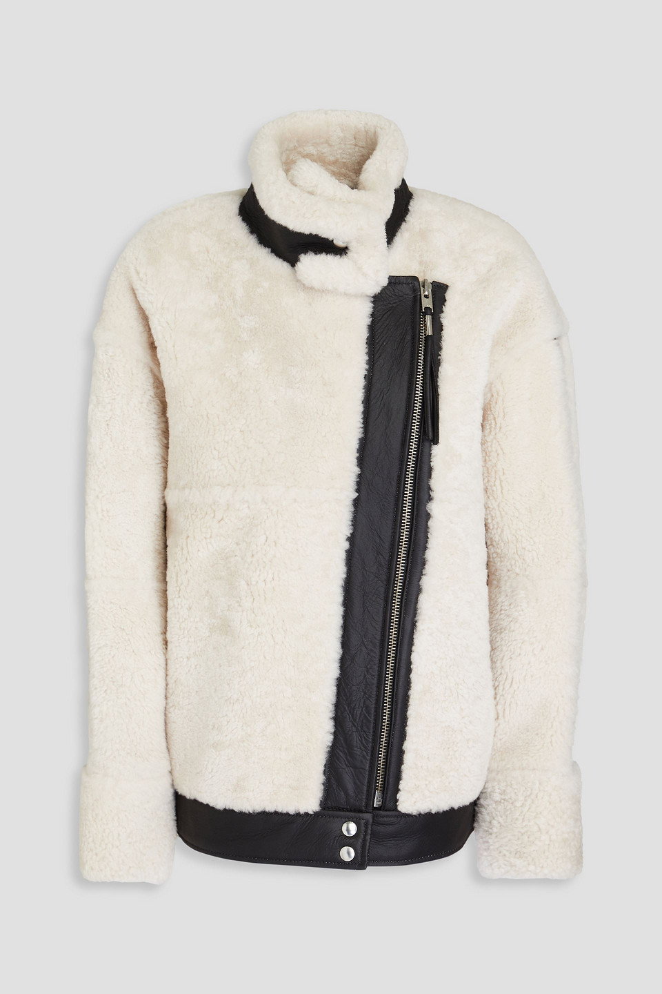 IRO Denmark Shearling Jacket in White | endource