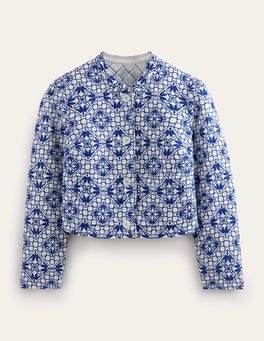 BODEN Embroidered Jacket in Blue Embroidered | Endource