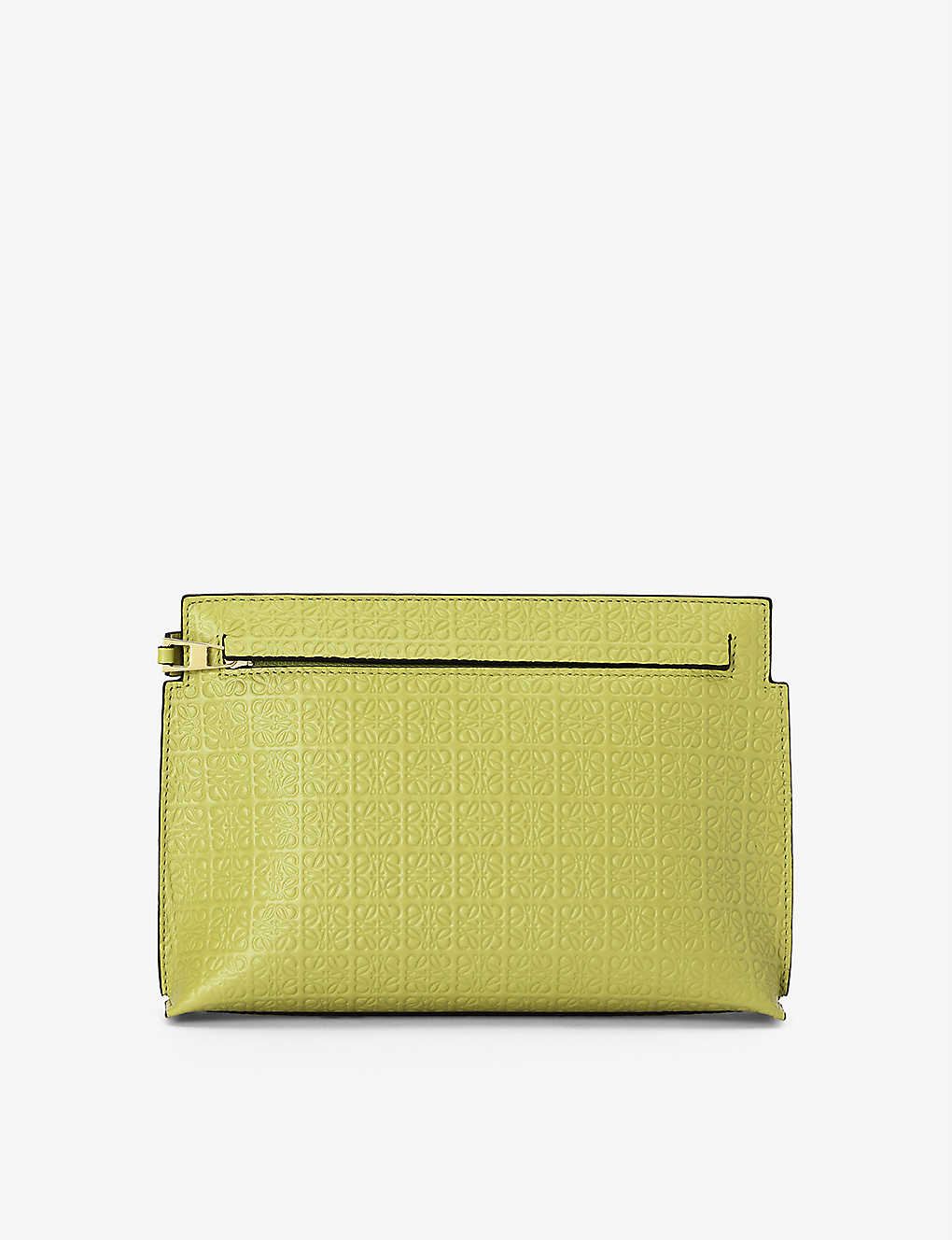 LOEWE Repeat T Mini Leather Pouch in BLACK | endource