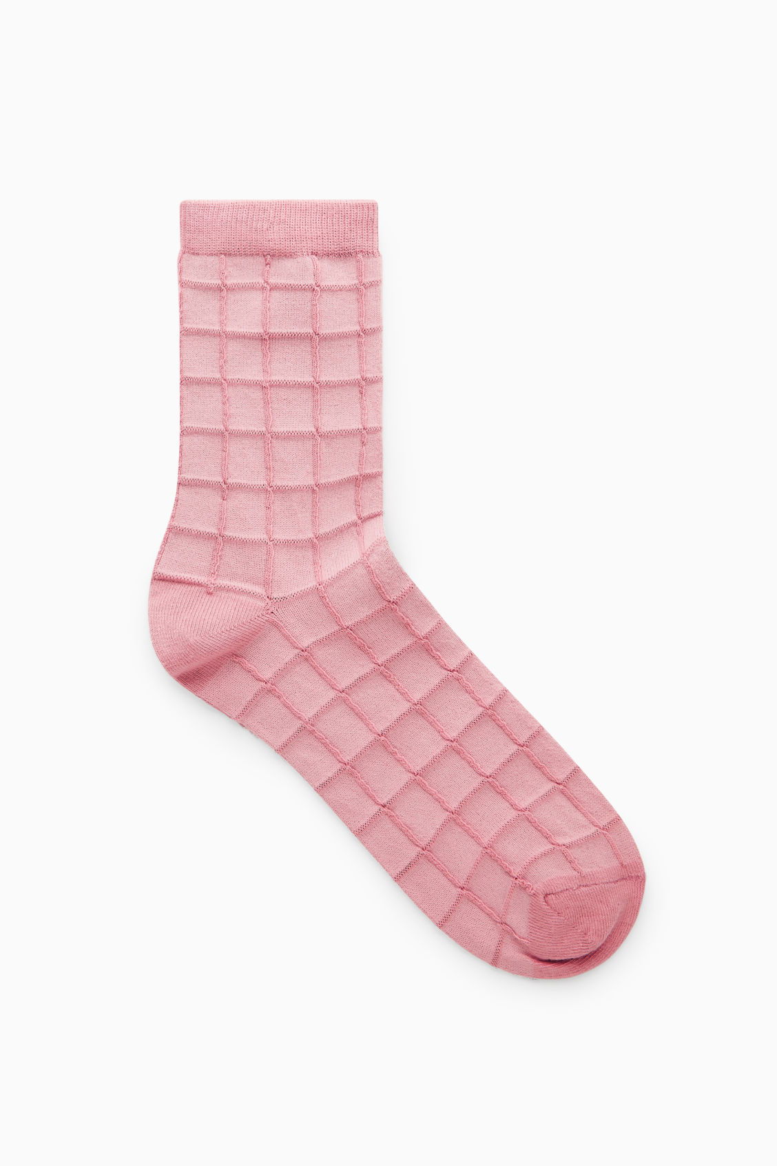 COS Checked Socks in PINK | endource