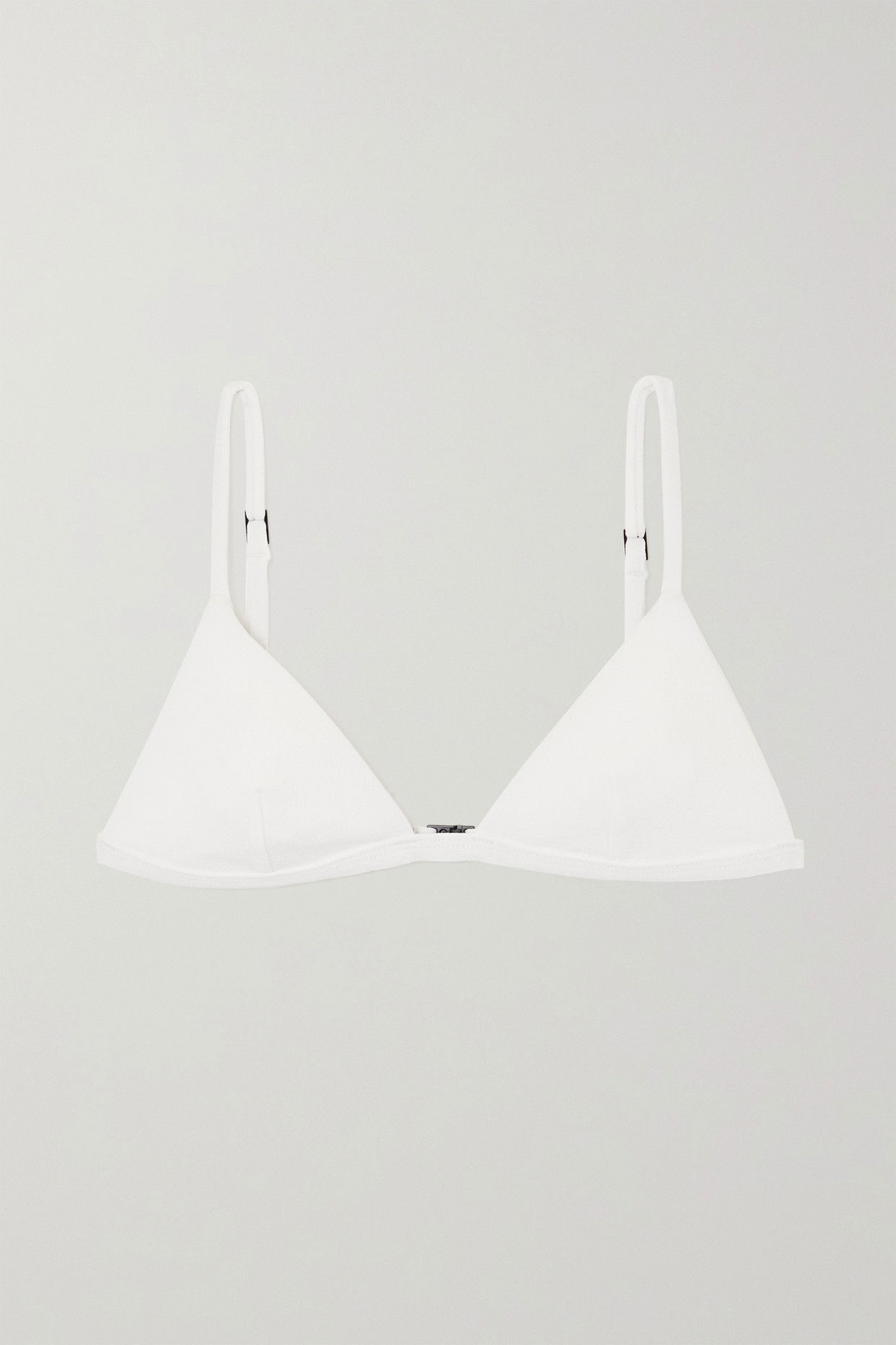 MATTEAU Crinkled Triangle Bikini Top in Off-white | endource
