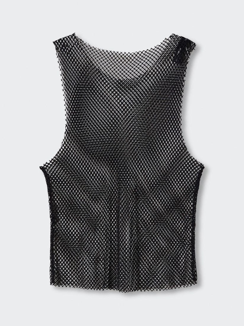 MANGO Jen Crystal Detail Mesh Top | Endource