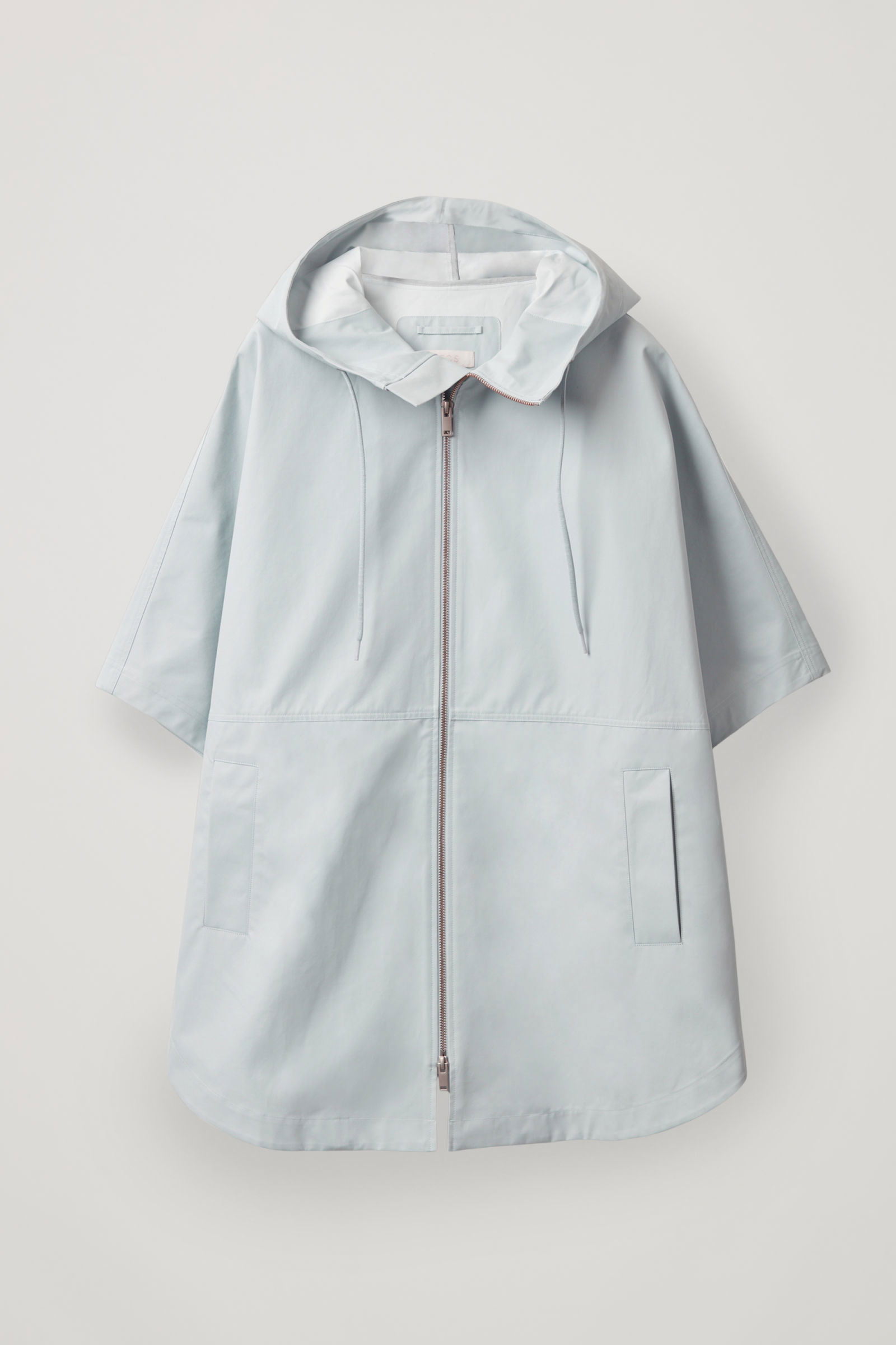 COS Hooded Poncho in light grey | endource