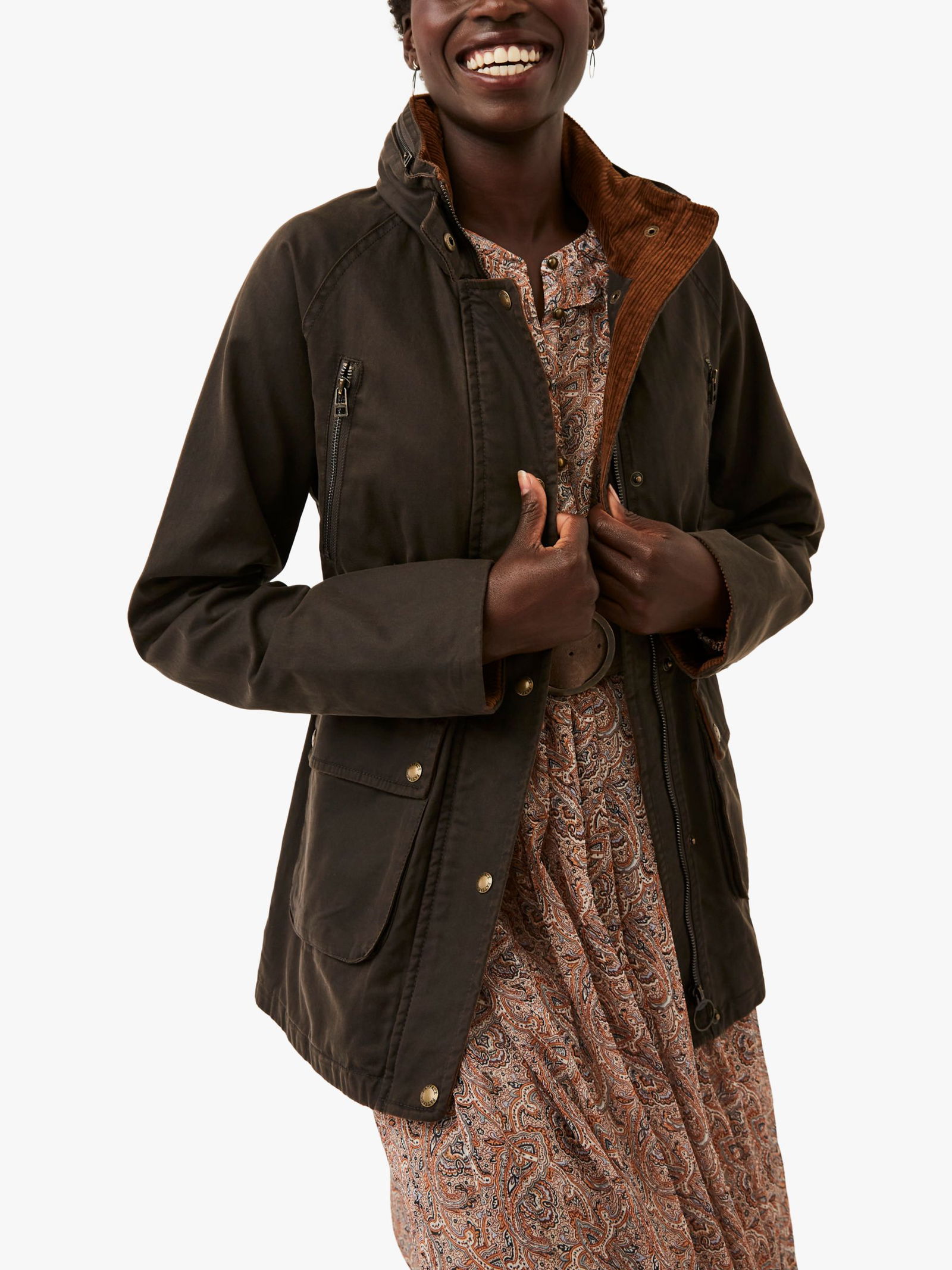 FATFACE Sussex Off-Duty Jacket in Chocolate | Endource