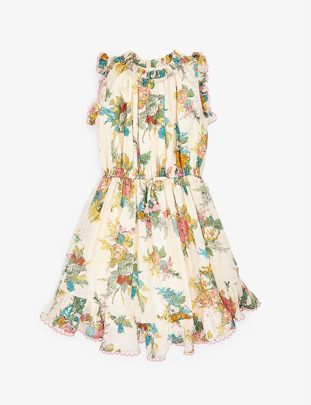 ZIMMERMANN Clover Floral-Print Flip Dress in HONEYPEONYFLORAL | Endource