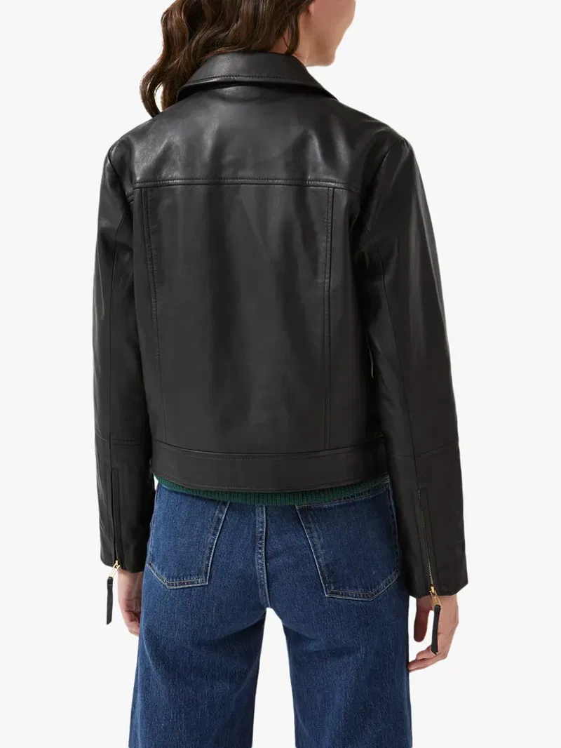 RADLEY Dukes Place Leather Biker Jacket in Black | endource