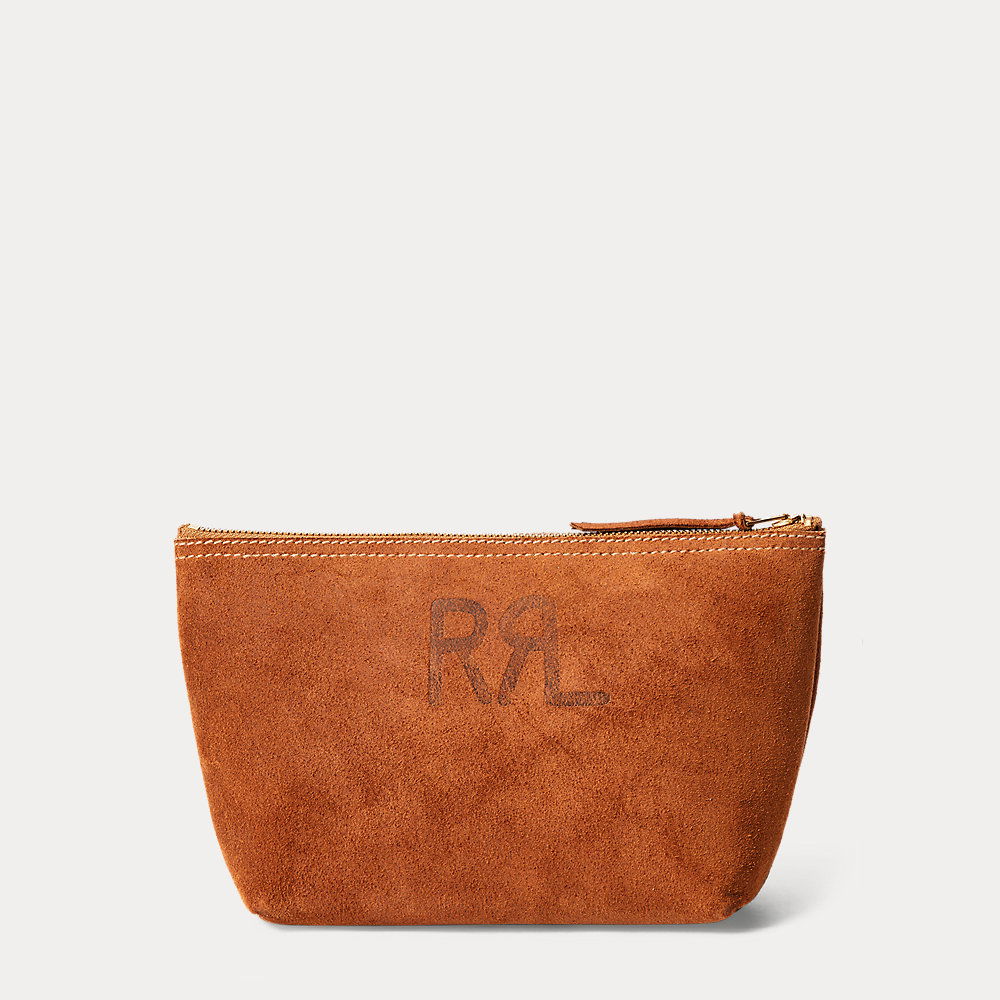 RALPH LAUREN RRL Roughout Suede Pouch in Brown | endource