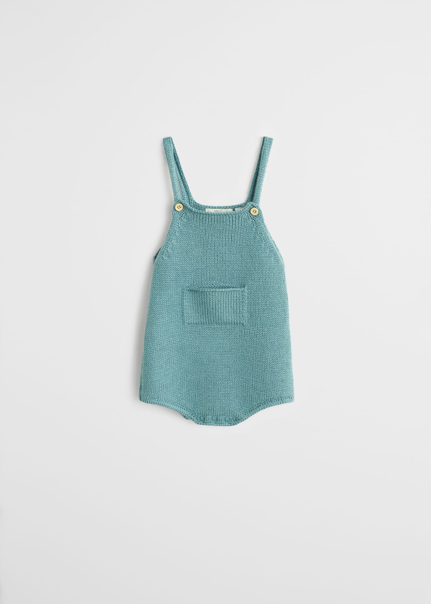 MANGO Pocket Knitted One-Piece Suit in Green | endource