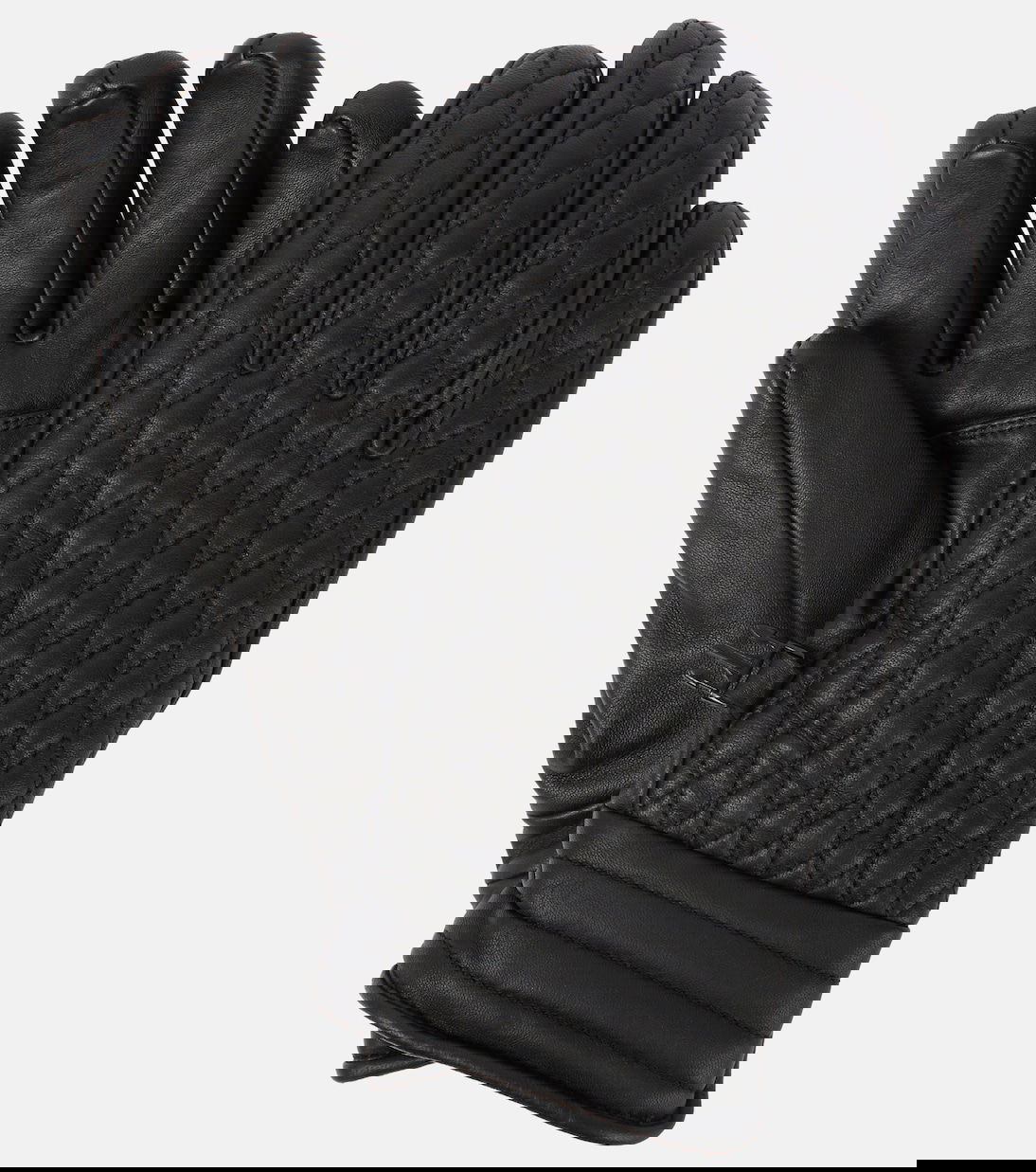 FUSALP Athena Quilted Leather Gloves in Black | endource