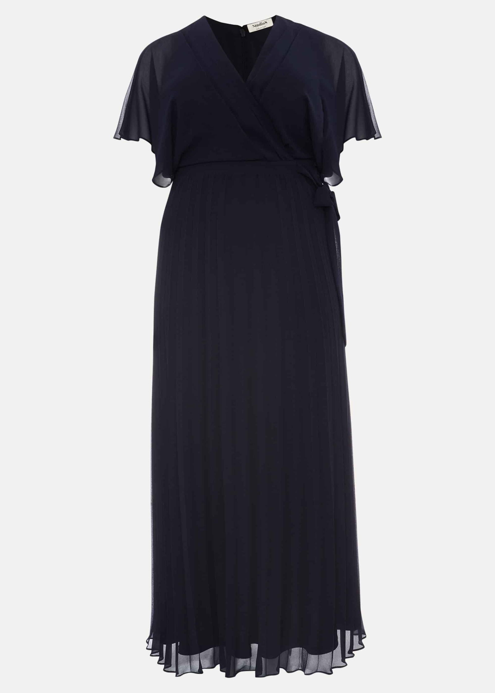 PHASE EIGHT Tilly Pleated Maxi Dress in Navy | endource