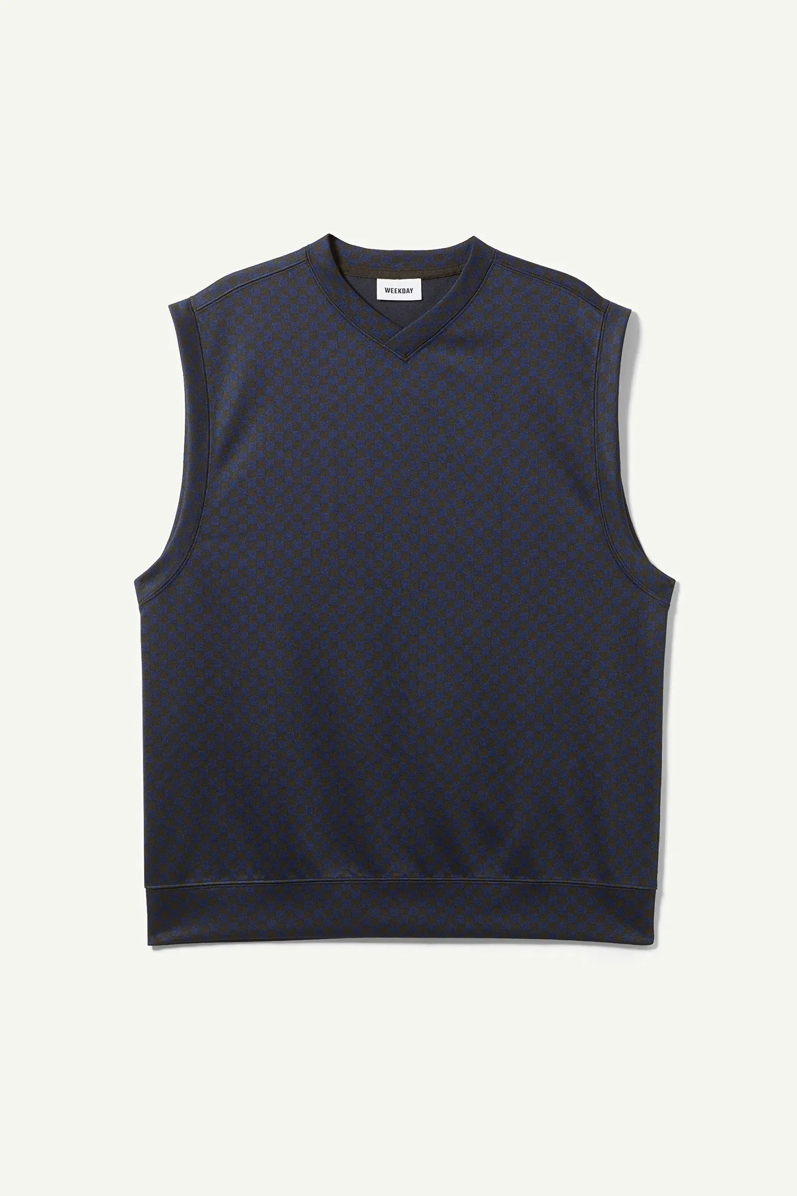 WEEKDAY Connor Vest in Black & navy blue | endource