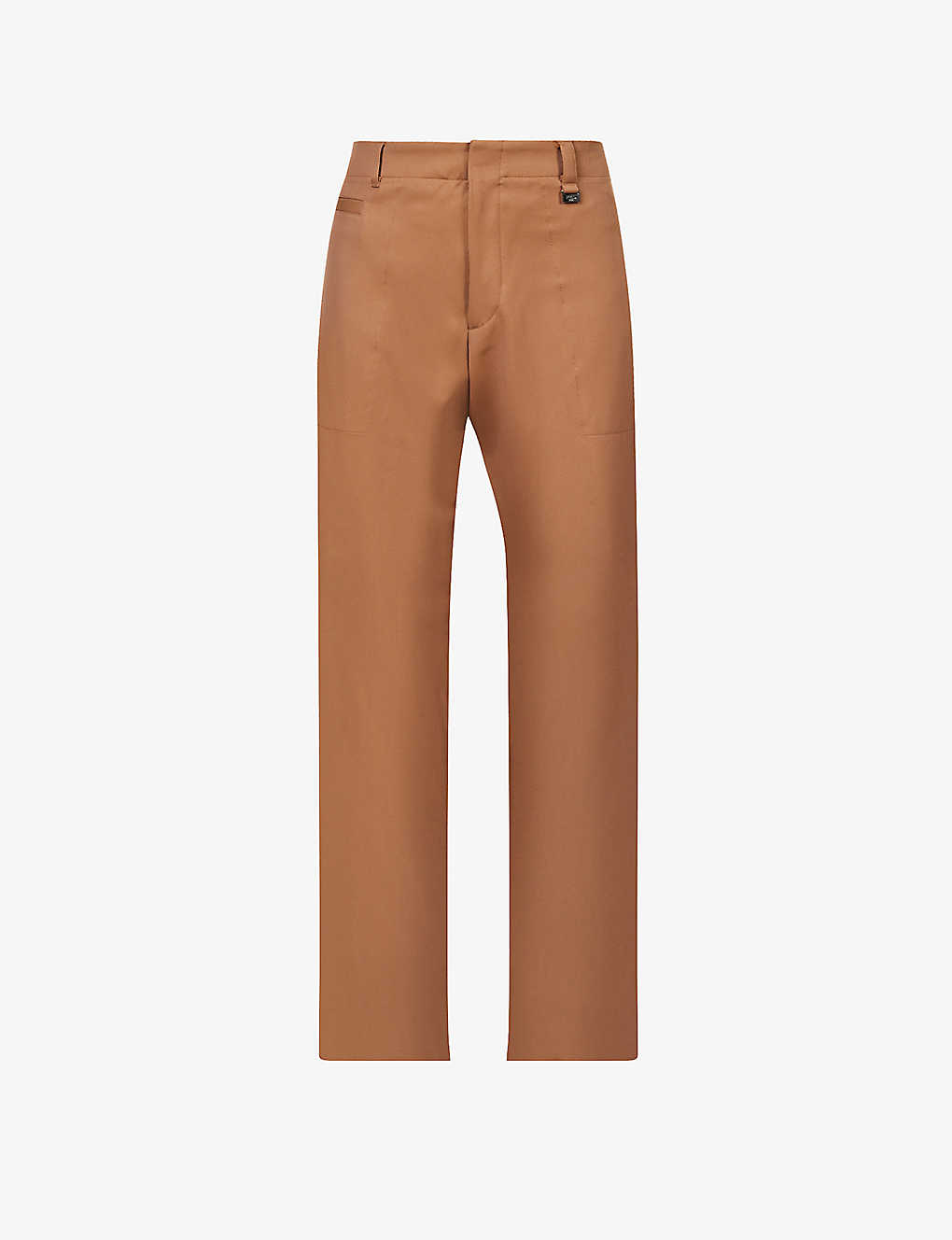 FENDI Mid-Rise Regular-Fit Trousers in Noce | endource