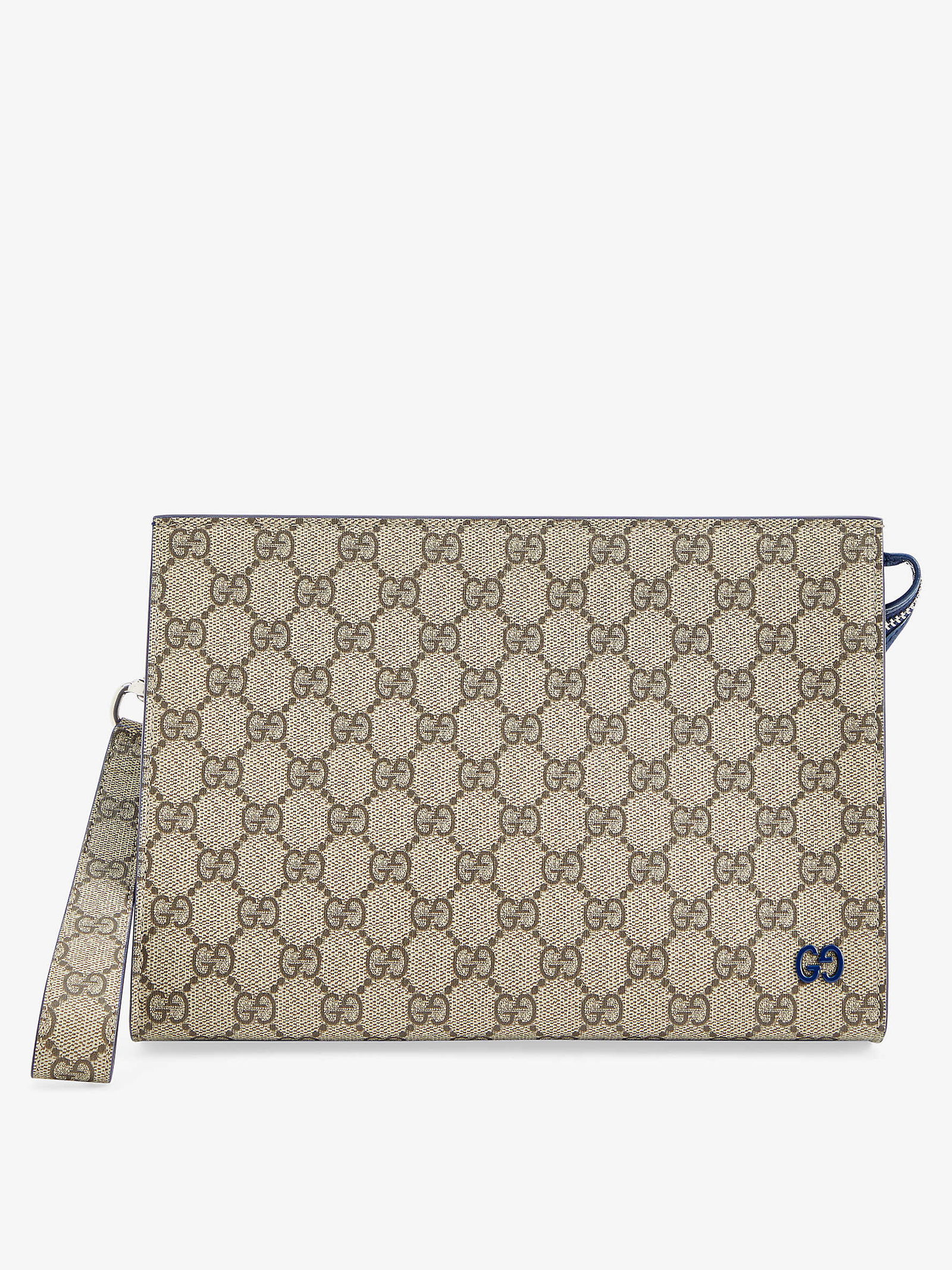 GUCCI GG Supreme Coated-Canvas Pouch in B Eb/royale/royale | endource