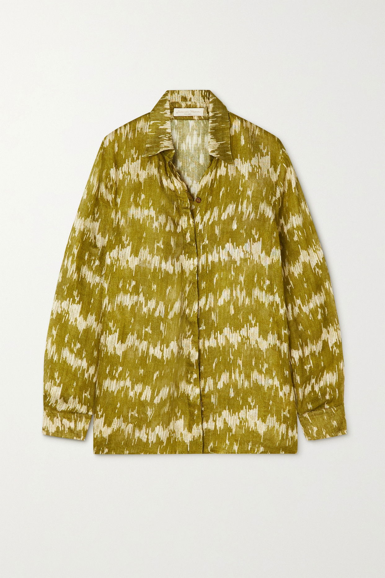SAVANNAH MORROW Cliff Patchwork Printed Silk Blouse | endource