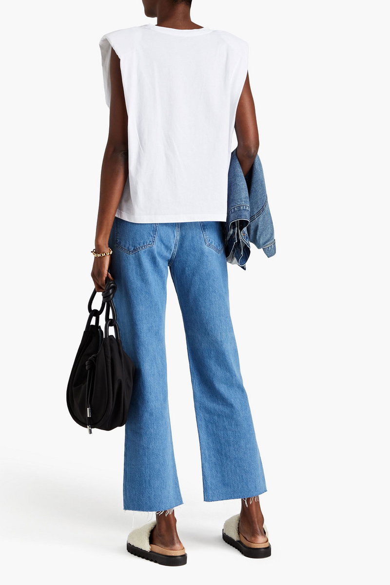 FRAME Le Jane High-Rise Straight-Leg Jeans in Blue | Endource