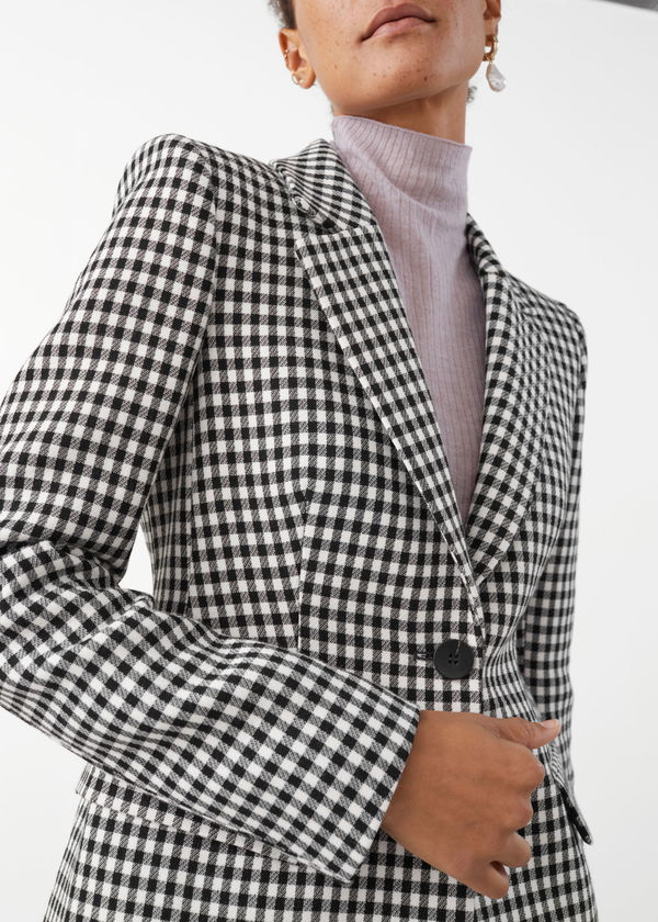 & OTHER STORIES Tailored Gingham Blazer | endource
