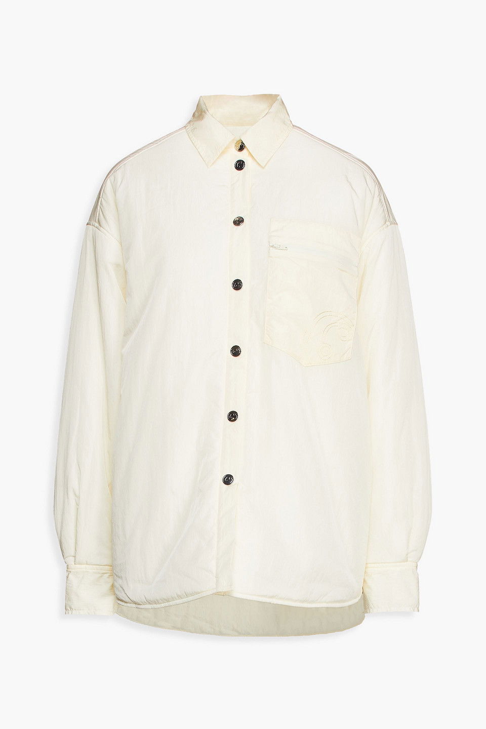 REMAIN BIRGER CHRISTENSEN Evy Oversized Crinkled Shell Shirt in White ...