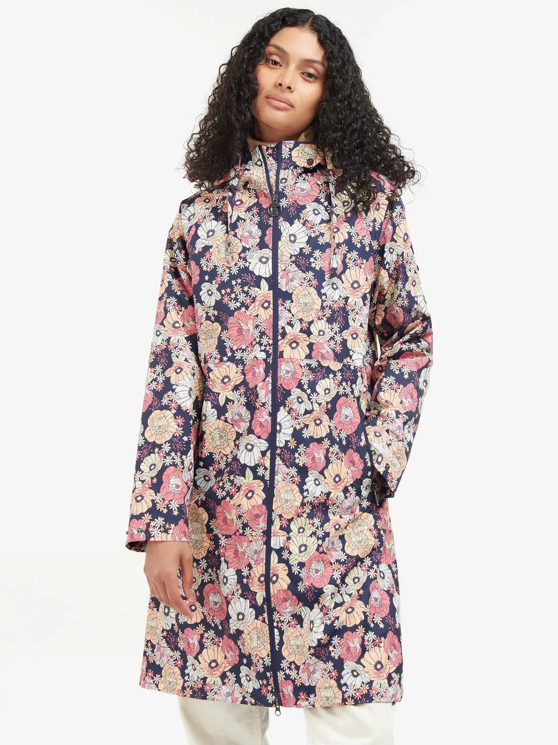 BARBOUR Ezili Retro Floral Print Jacket in Multi | Endource