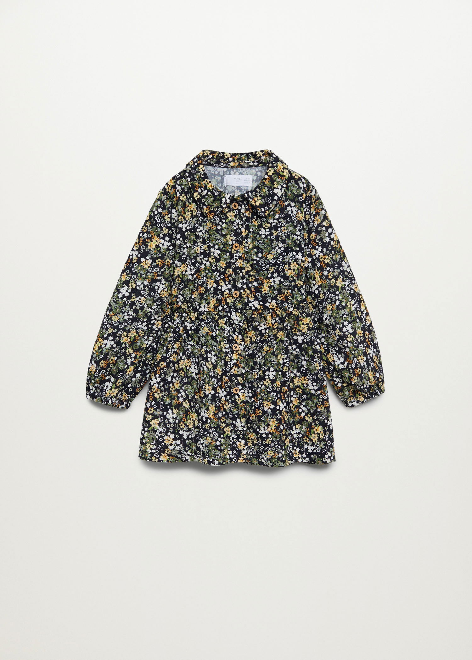 MANGO Floral Dress in Black | Endource