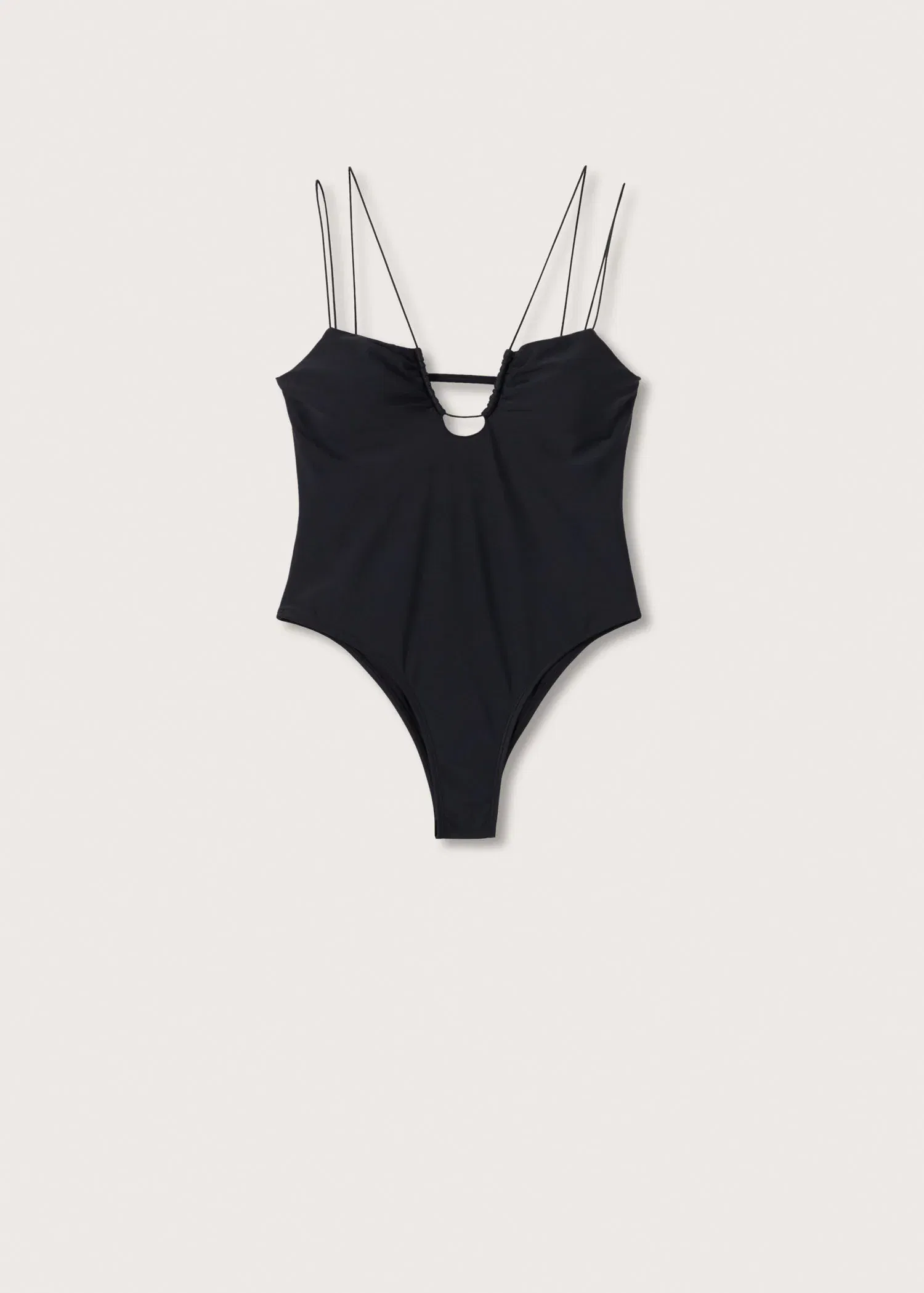 MANGO Swimsuit With Back Straps in Black | endource
