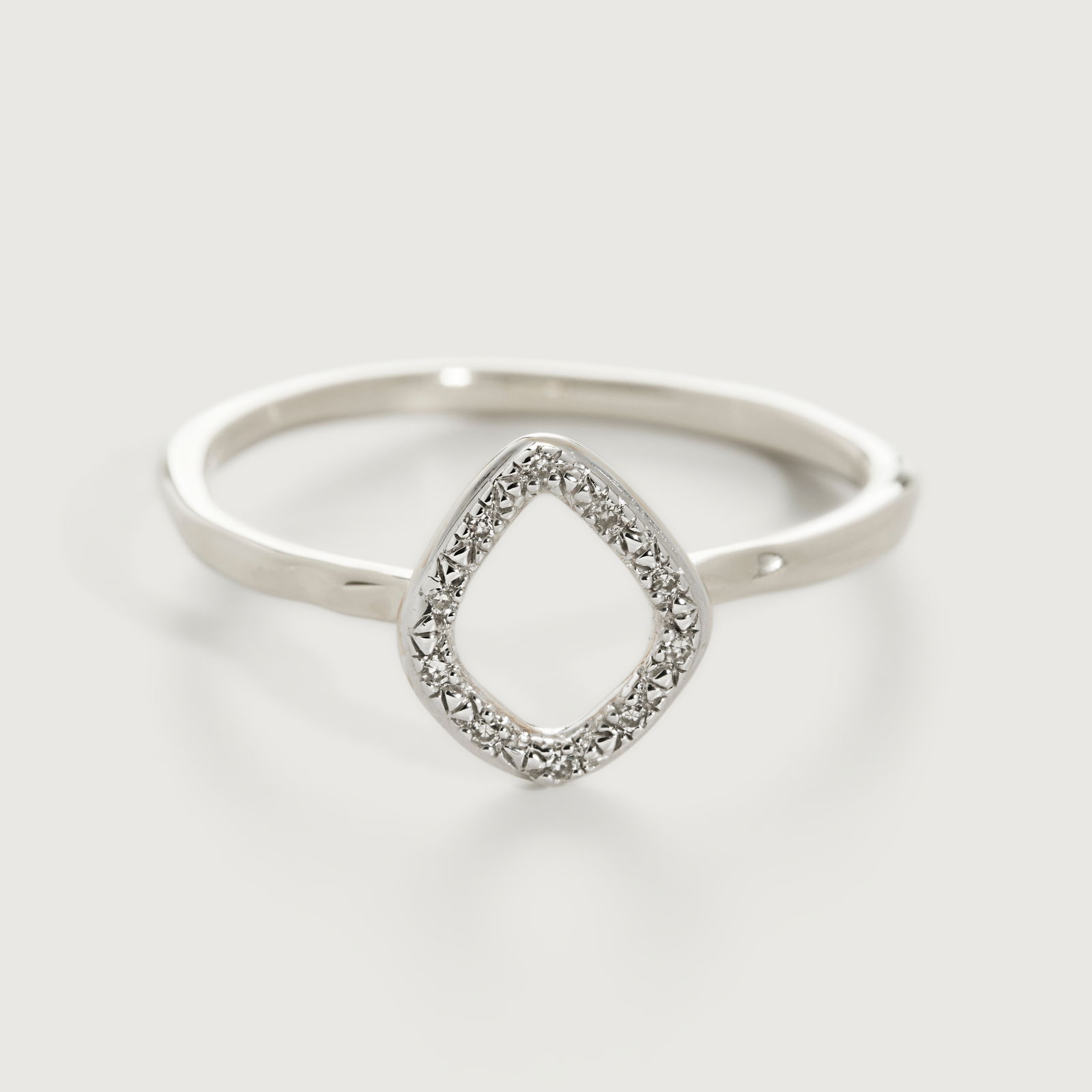 MONICA VINADER Riva Mini Kite Stacking Ring in Sterling Silver | Endource