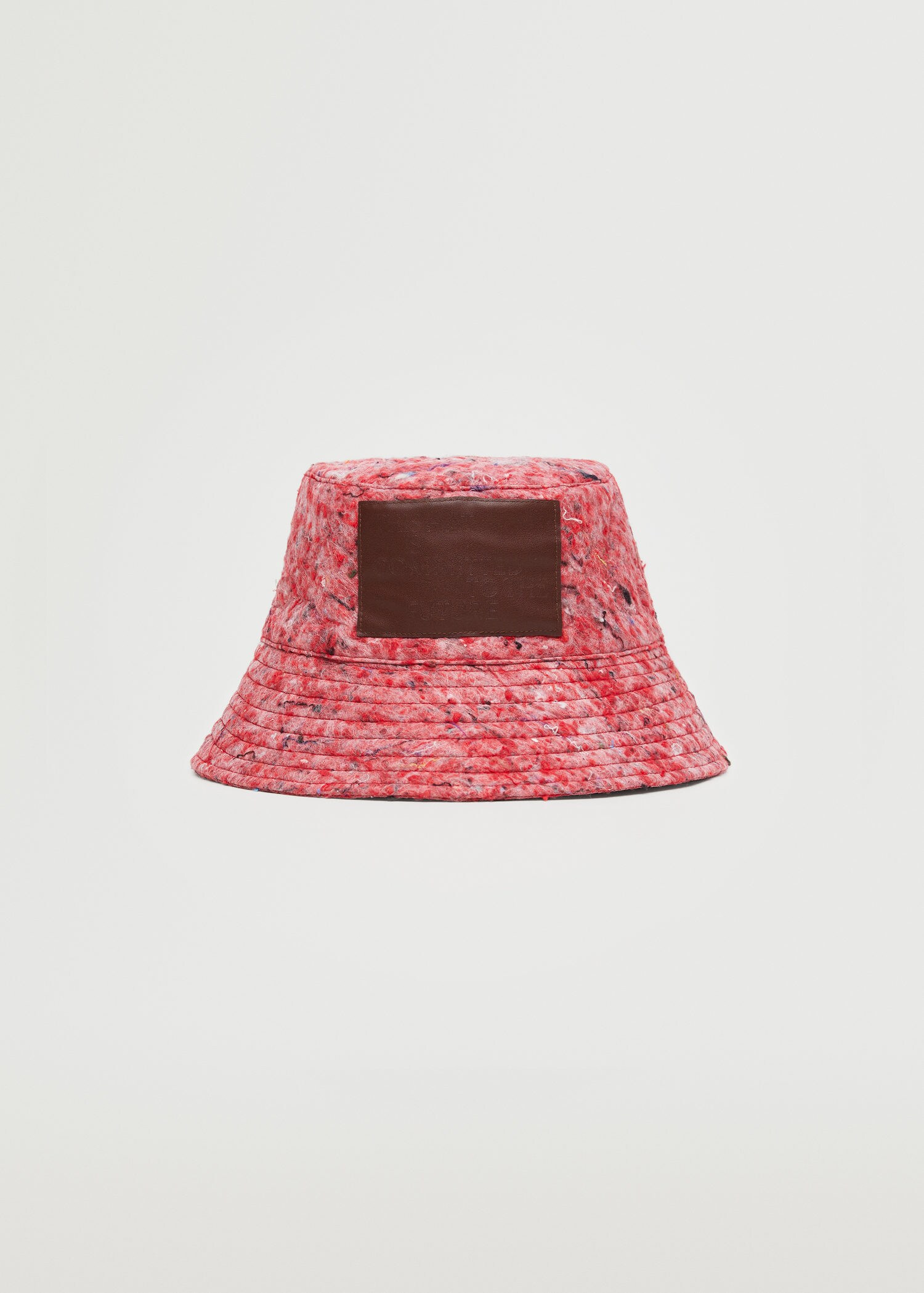 MANGO Texture Bucket Hat in Red | Endource