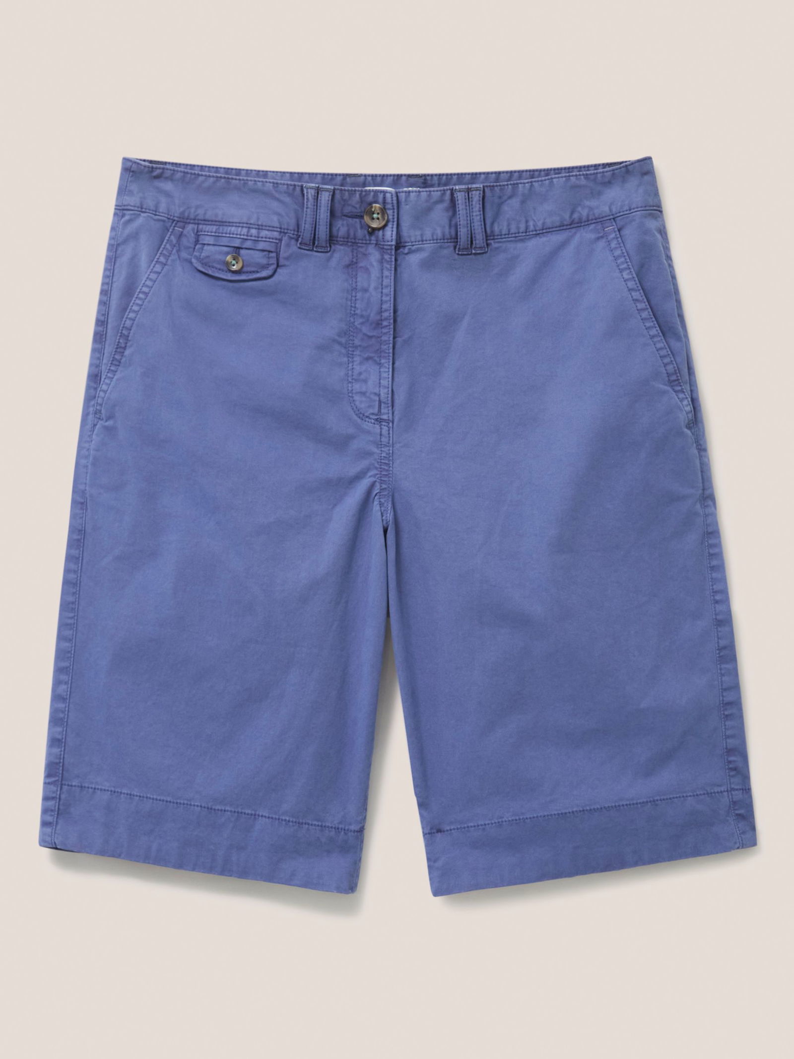 WHITE STUFF Organic Cotton Chino Shorts in Mid Blue | Endource