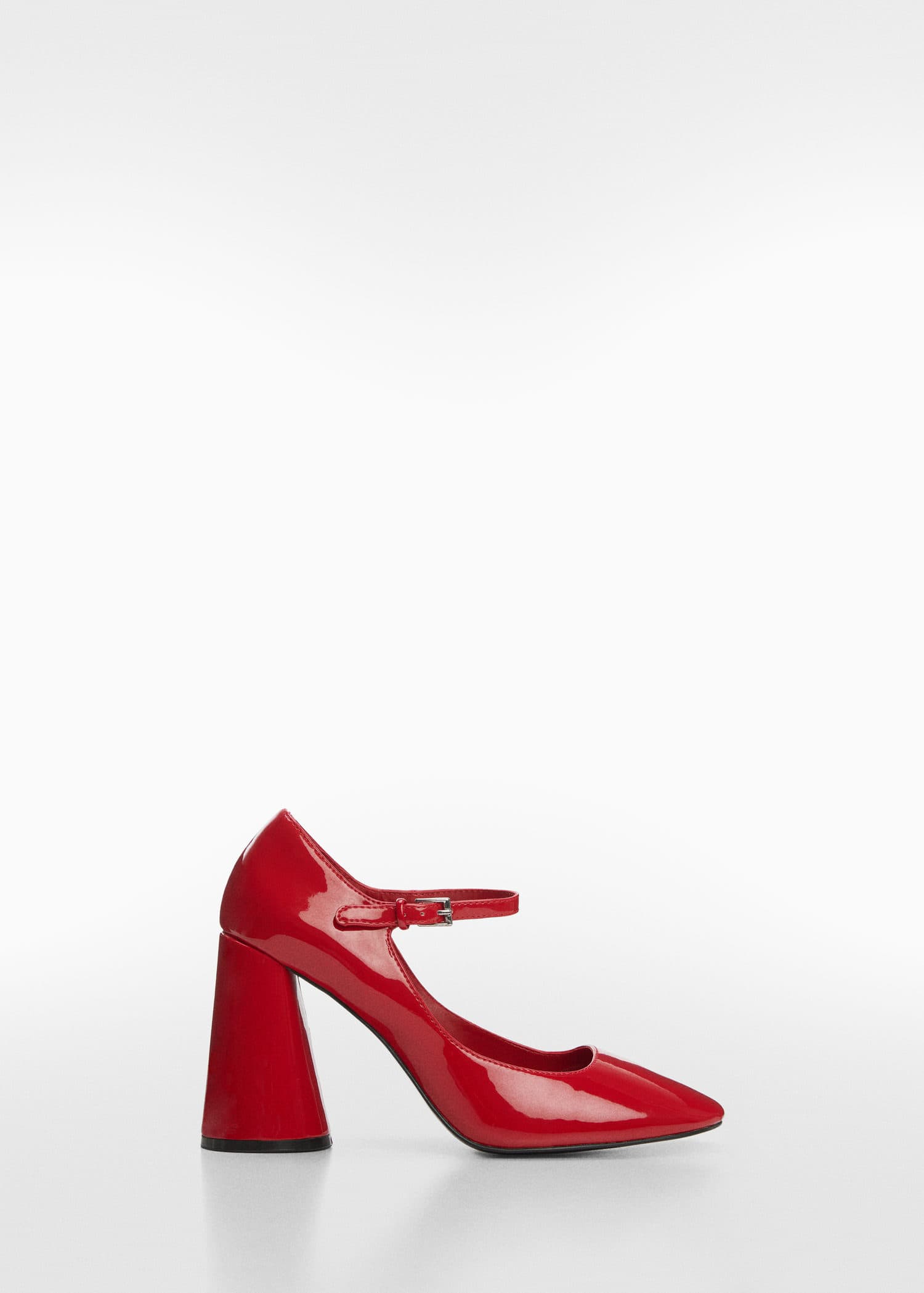 MANGO Cylindrical Heel Pumps in Red | Endource