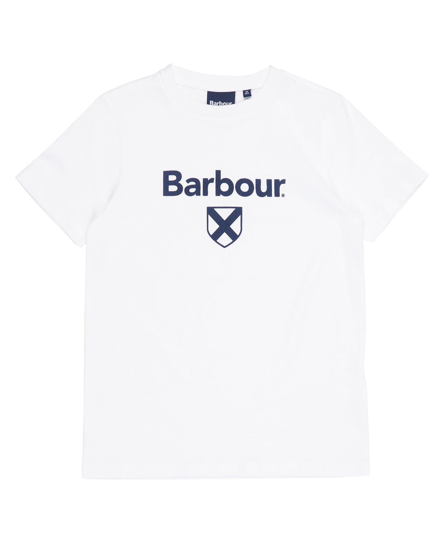 BARBOUR Boys Essential Shield T-Shirt in Classic Navy | endource