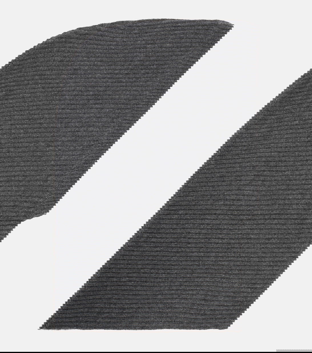 BRUNELLO CUCINELLI Ribbed-Knit Cashmere Hood in Grey | endource