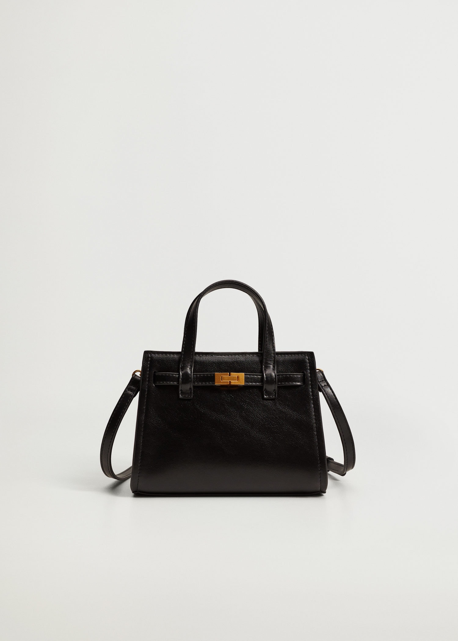MANGO Mini Shopper Bag in Black | endource