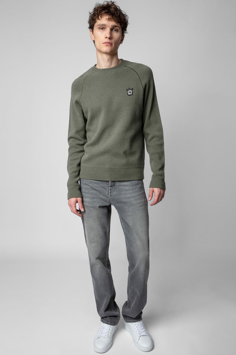 ZADIG & VOLTAIRE Thomas Skull Jumper in Tilleul | Endource
