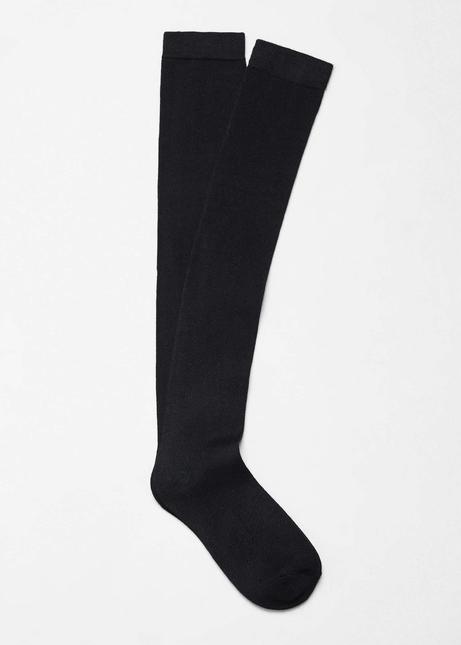 MANGO Long Knitted Socks in Black | Endource
