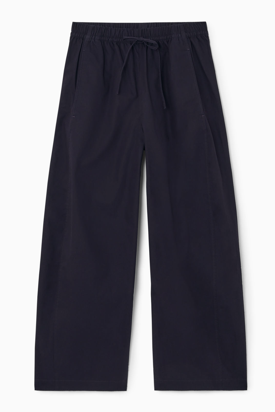 COS Elasticated Barrel-Leg Trousers in NAVY | endource
