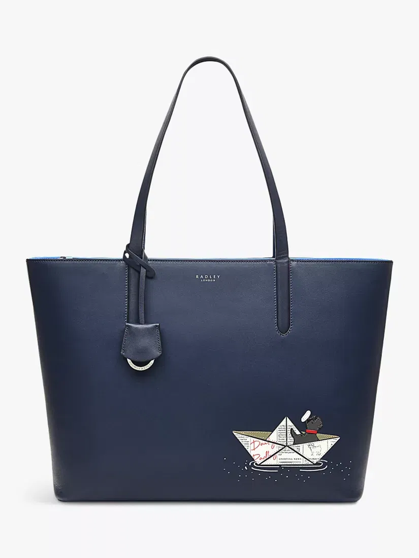 RADLEY Sail Away Signature Leather Tote Bag in Ink | Endource
