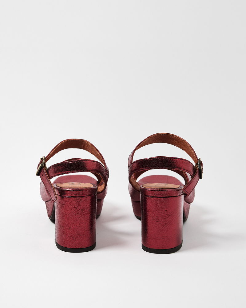 ESSKA Clara Metallic Heeled Sandals in Pink | Endource