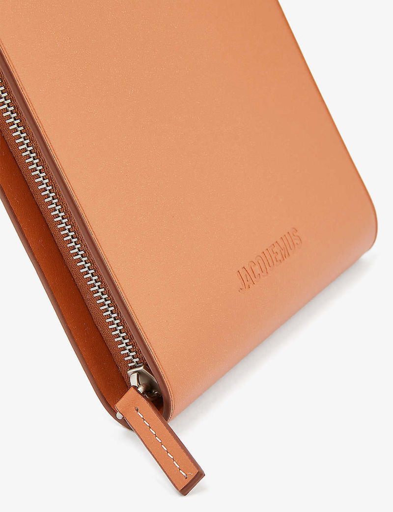 JACQUEMUS Le Gadju Cross-Body Pouch in LIGHT BROWN 2 | endource