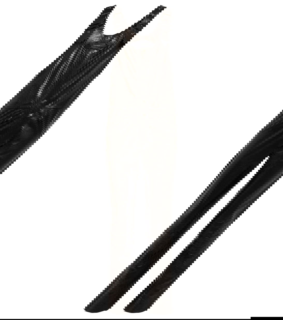 ISABEL MARANT Apolina Leather Overalls in Black | endource