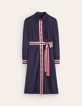 BODEN Kate Tipping Shirt Dress in Navy | Endource