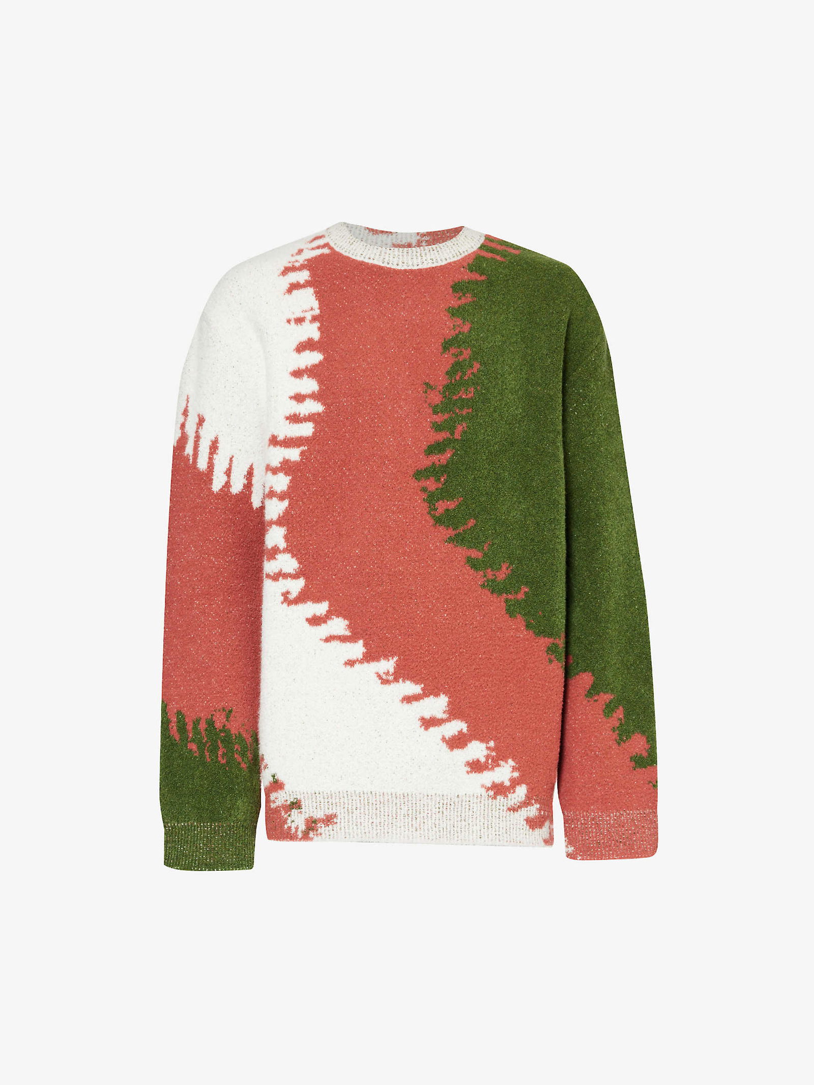LOEWE Stripe-Pattern Crewneck Knitted Jumper in MULTICOLOR | endource